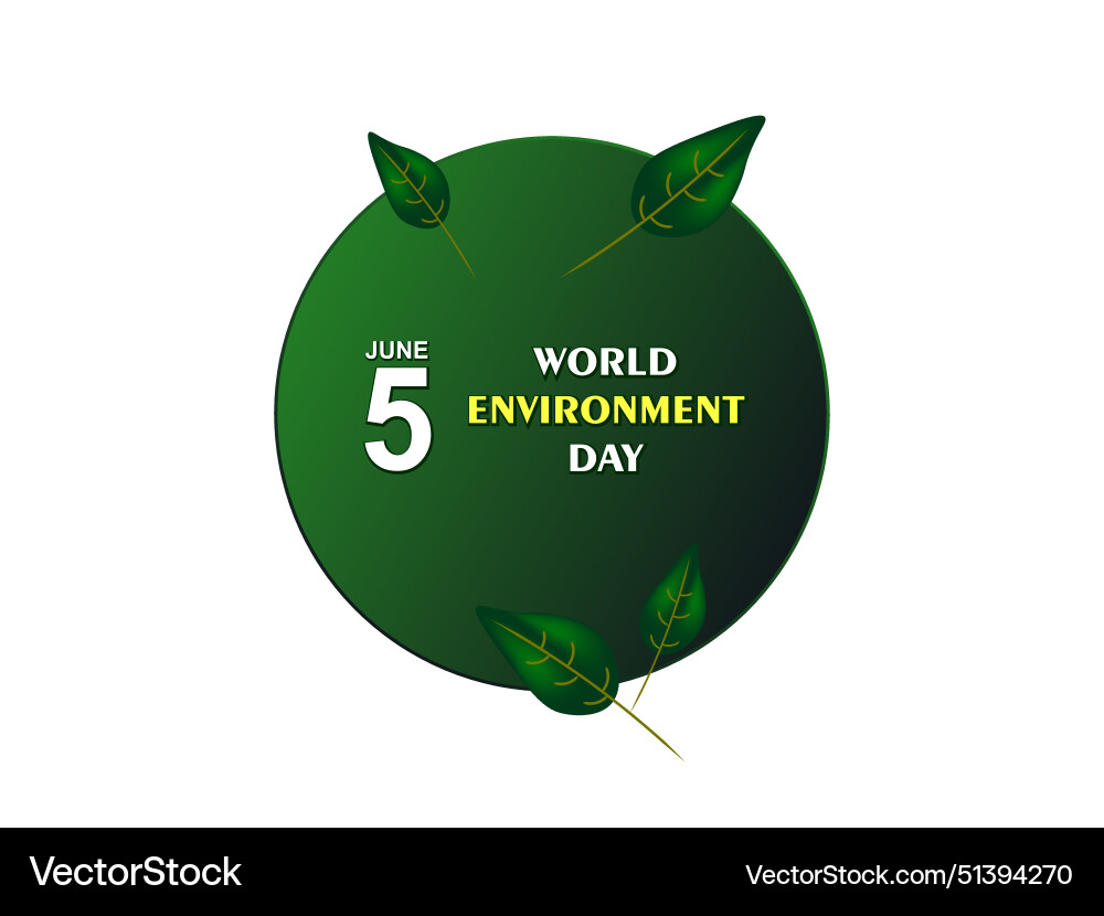 June 5 world environment day Royalty Free Vector Image