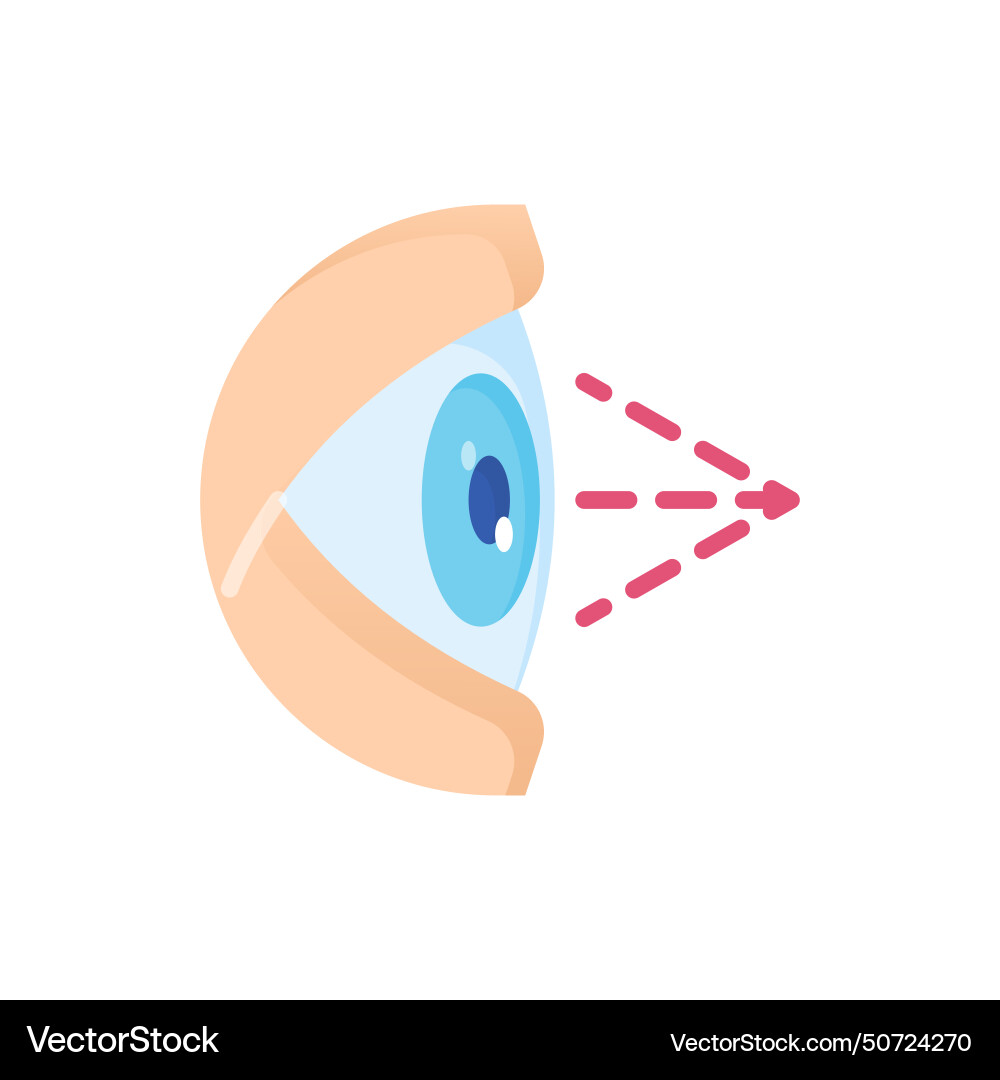 Laser eye surgery flat icon ophthalmology Vector Image