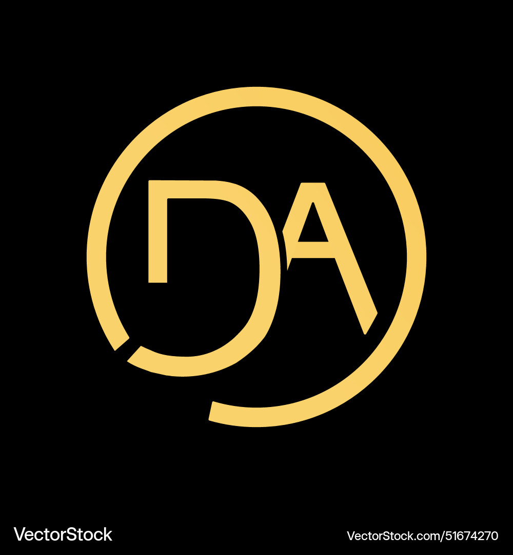 Luxury da logo design ad circle icon Royalty Free Vector