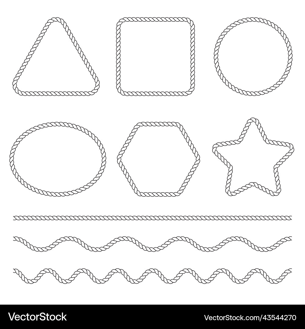 Rope design elements Royalty Free Vector Image