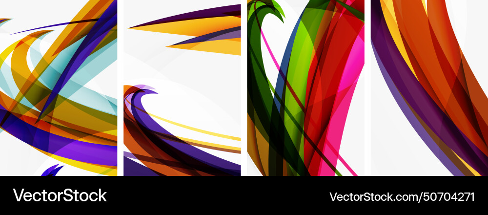 Abstract colorful wave posters for wallpaper Vector Image