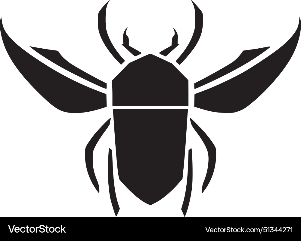 Beetle - minimalist and simple silhouette Vector Image