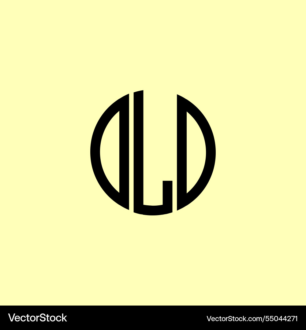 Kreative abgerundete Anfangsbuchstaben dld logo Vektorbild