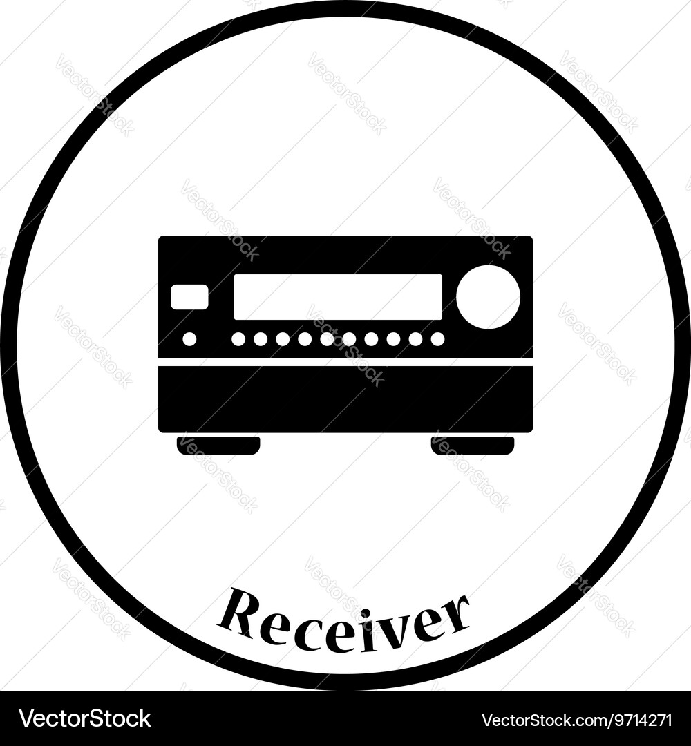 Home theater receiver icon Royalty Free Vector Image