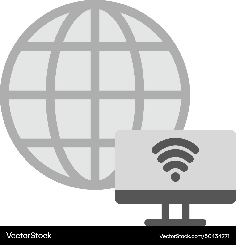 Internet connectivity icon image Royalty Free Vector Image