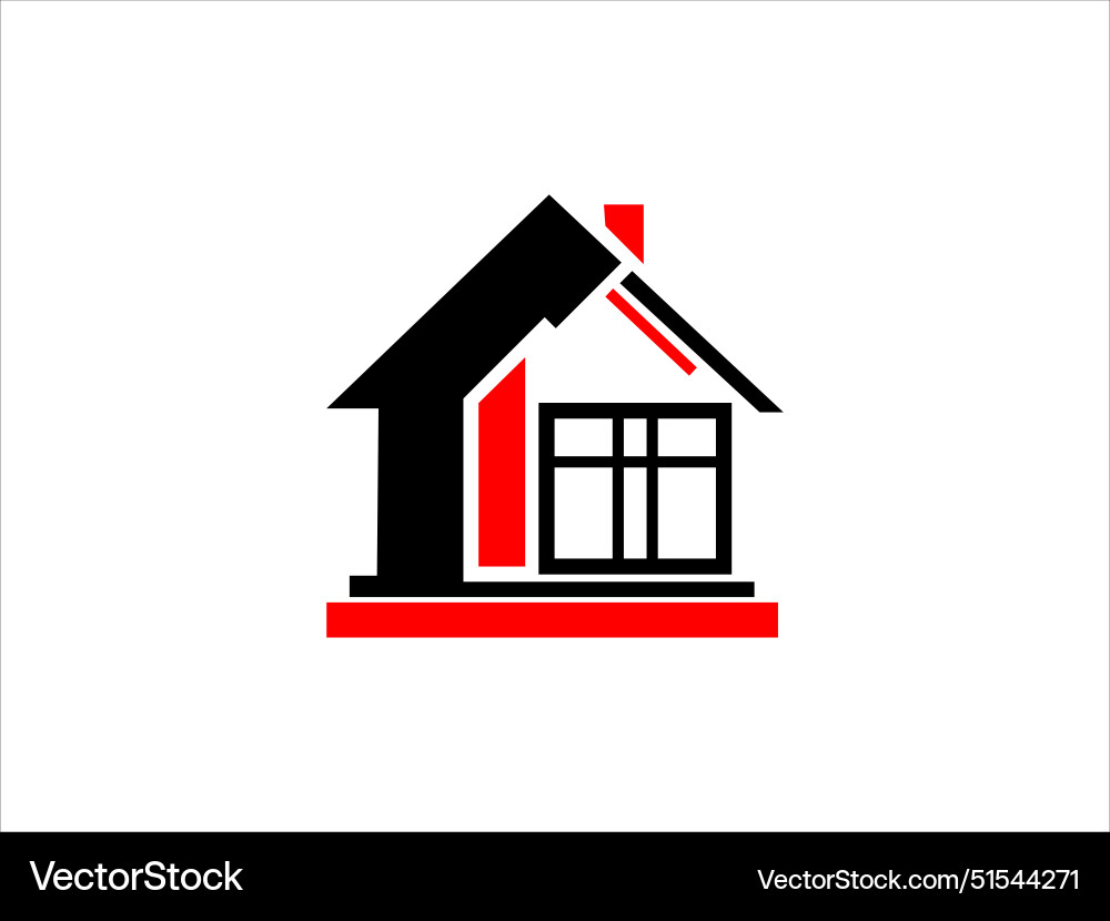 Simple house logo design Royalty Free Vector Image