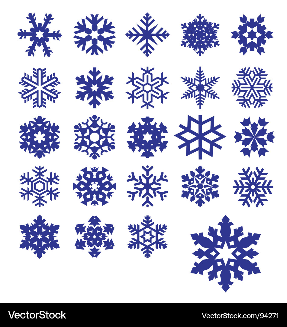 Snowflakes collection Royalty Free Vector Image