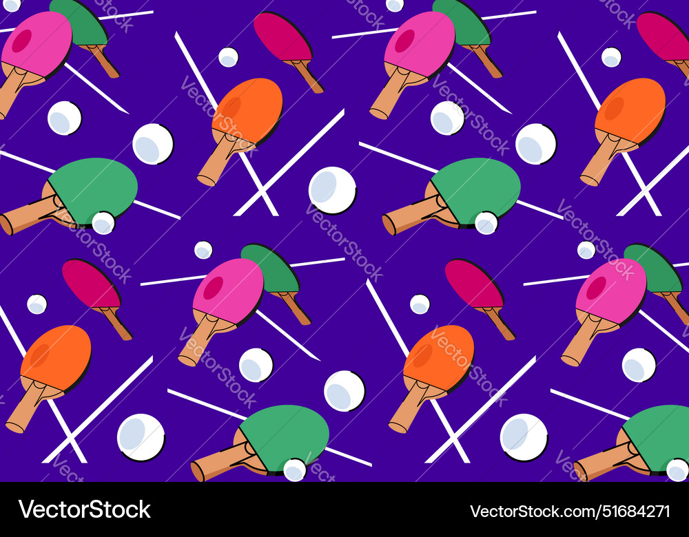 Trendy table tennis seamless pattern 3 Royalty Free Vector