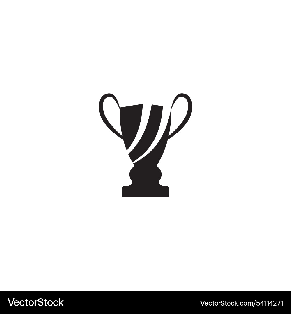 Trophy logo iconchampions icon Royalty Free Vector Image