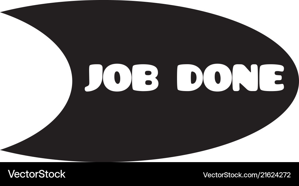 Job done stamp on white Royalty Free Vector Image
