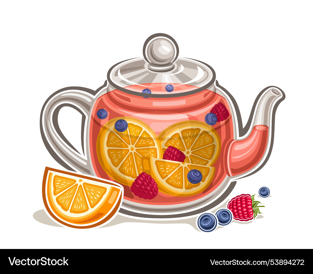 Logo for fruit tea Royalty Free Vector Image - VectorStock