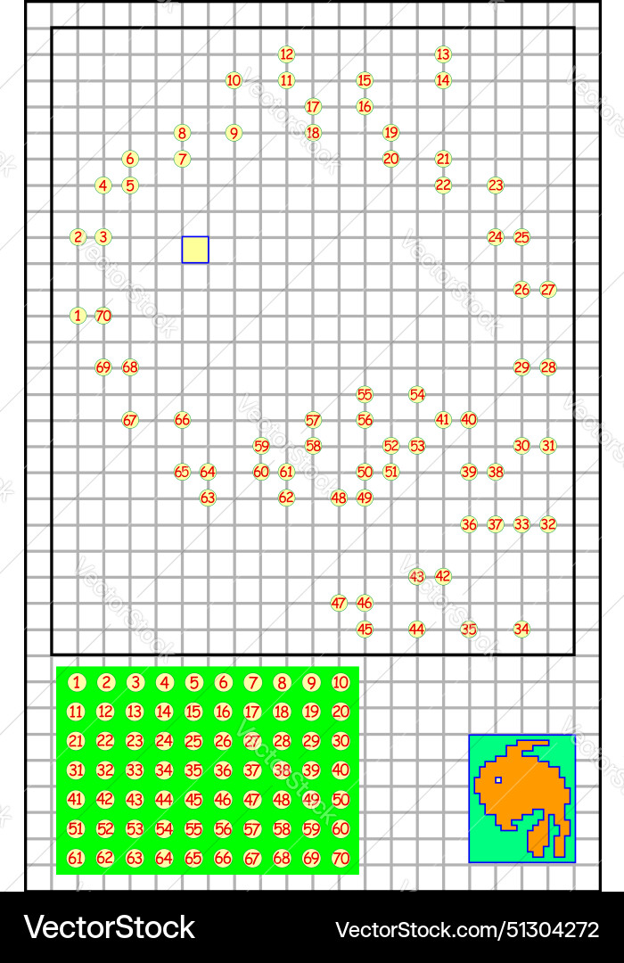 Number Connect the Dots Worksheet Royalty Free Vector Image