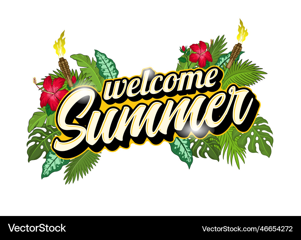 Tropical Summer Greetings Royalty Free Vector Image