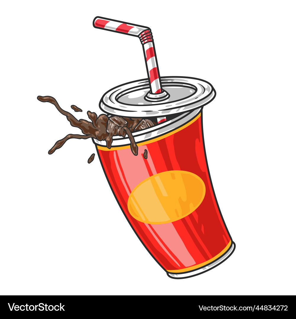 Vintage Soda Cup Royalty Free Vector Image - VectorStock