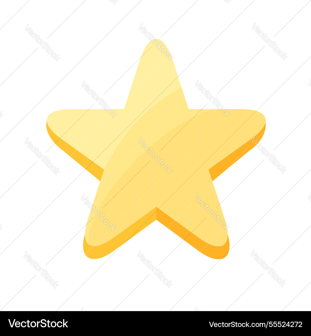 Yellow star clip art isolated on white background Vector Image