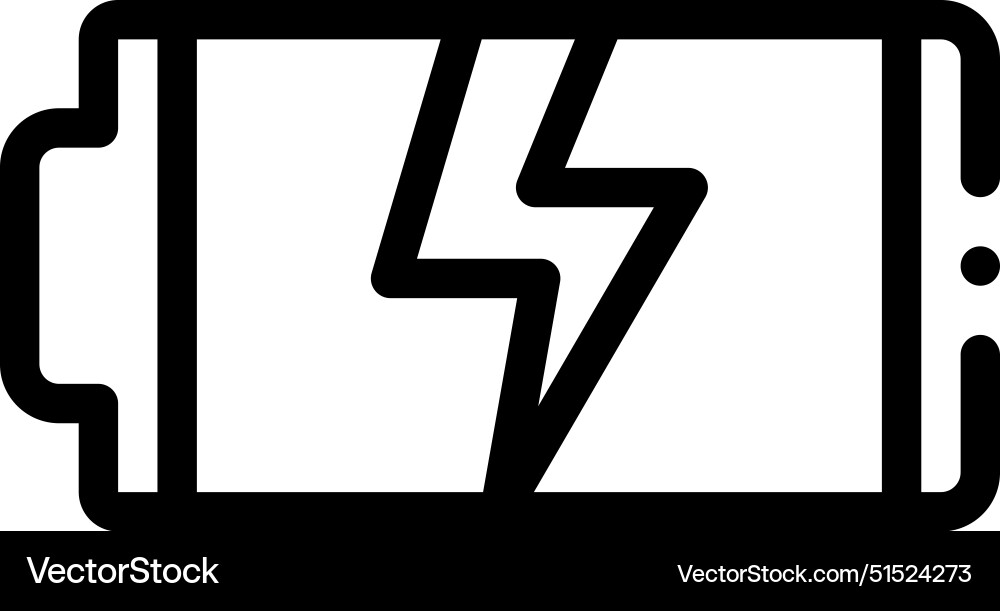 Battery charge icon thin linear style design Vector Image