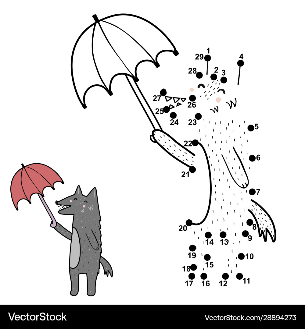 Dot to game activity for kids connect Royalty Free Vector