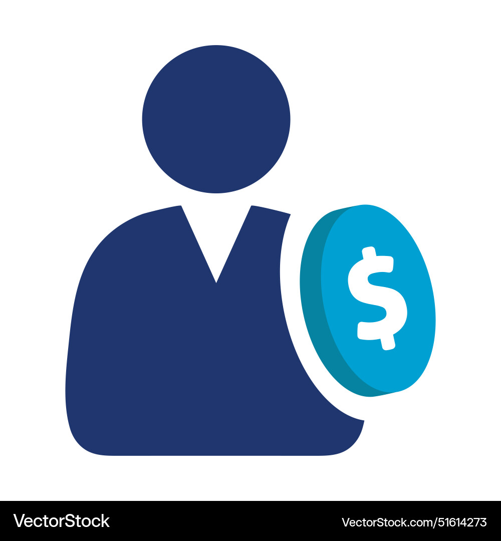 Financial adviser icon Royalty Free Vector Image