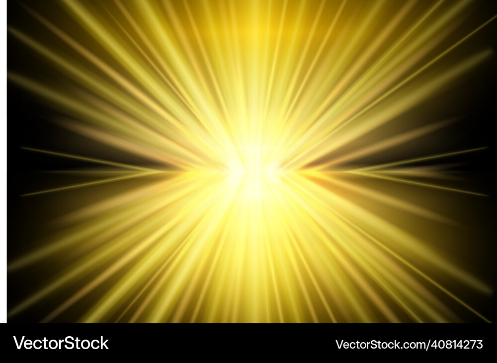 Realistic Gold Rays Burst Royalty Free Vector Image