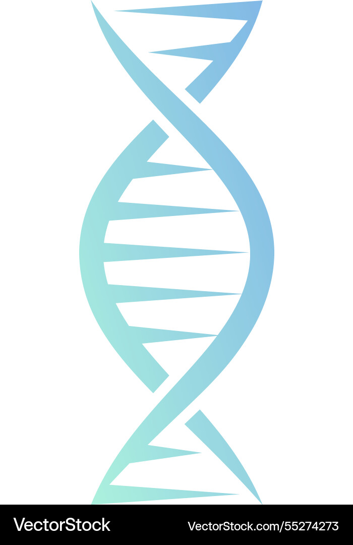 Stylized dna double helix rotating gracefully with