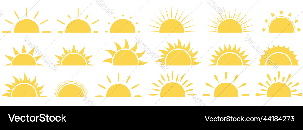 Half Sun Ray Vector Images (over 1,200)