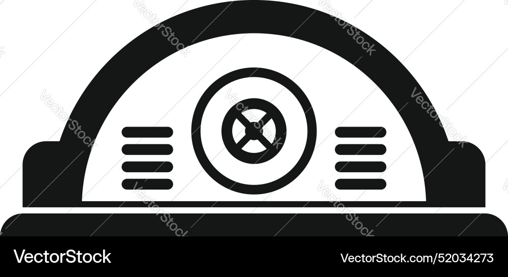 Underground bunker door protecting from nuclear Vector Image