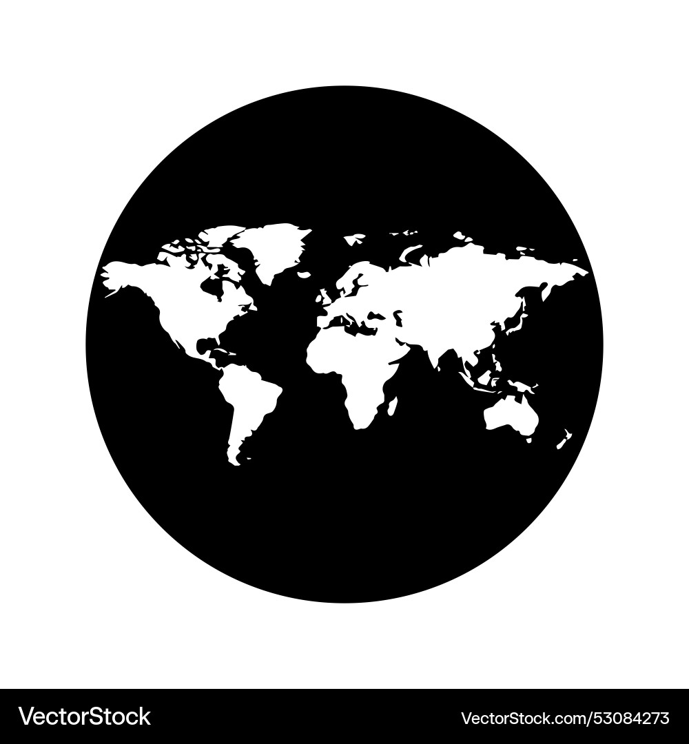 World map icon Royalty Free Vector Image - VectorStock