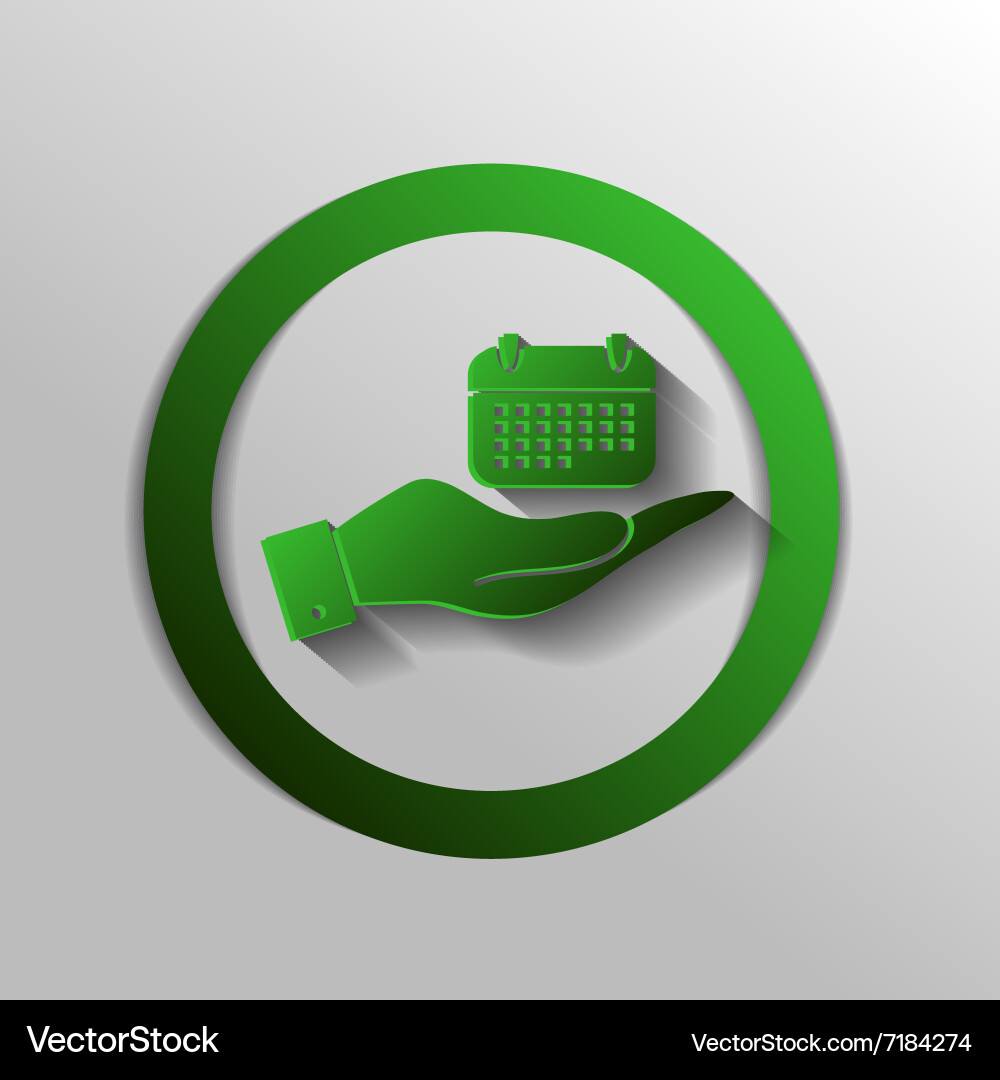 Hand holding a calendar Royalty Free Vector Image