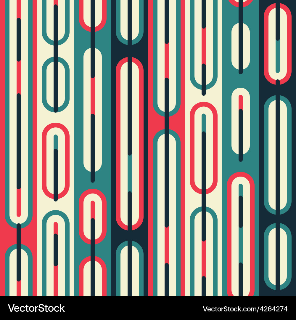 Retro line seamless pattern Royalty Free Vector Image