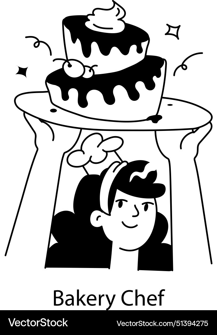 Bakery chef Royalty Free Vector Image - VectorStock