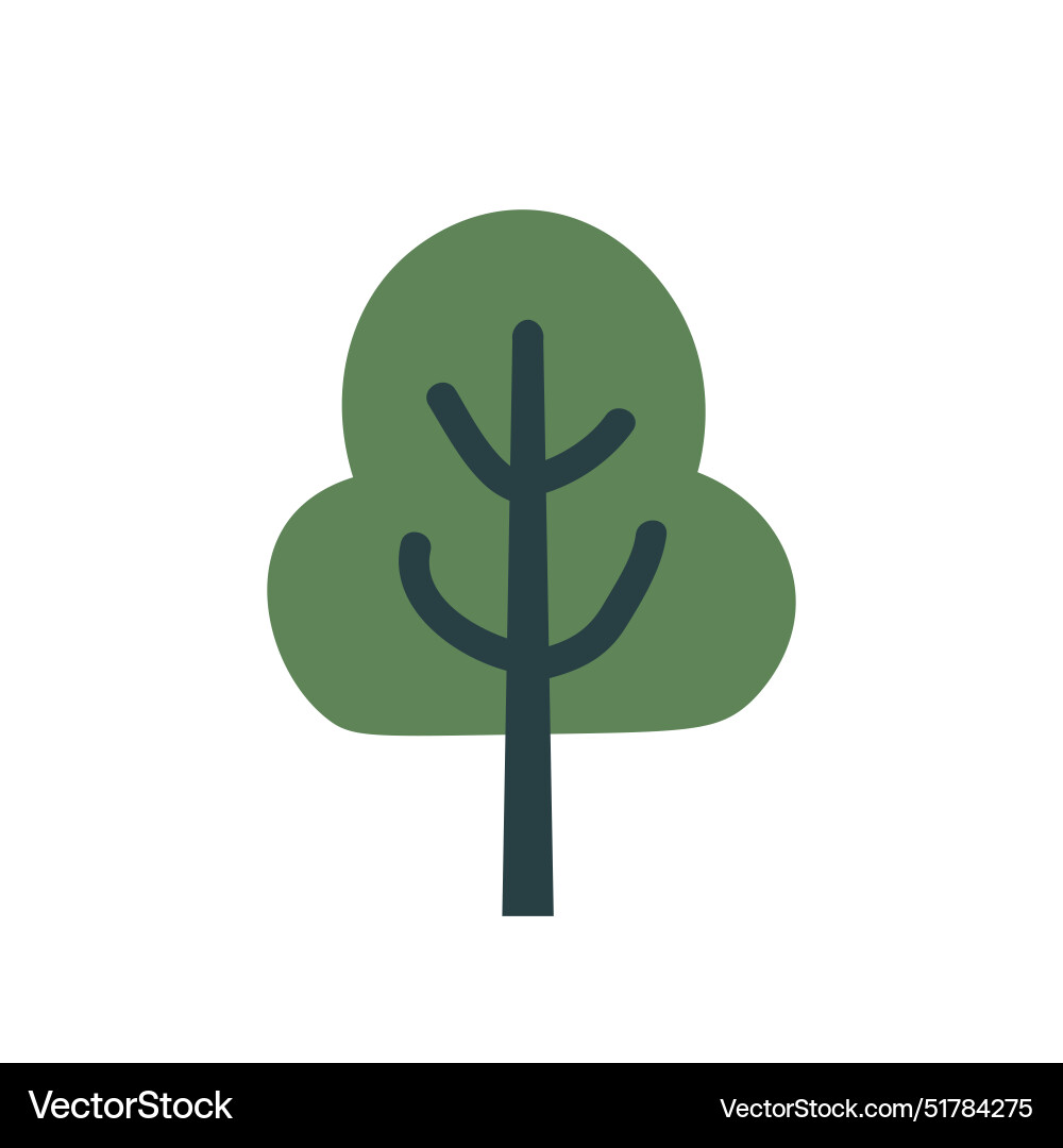Cute cartoon tree foliage Royalty Free Vector Image