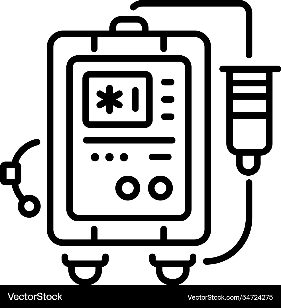 Infusion pump Royalty Free Vector Image - VectorStock