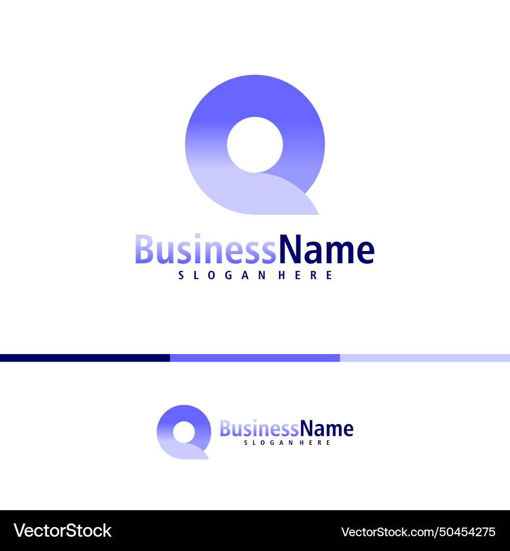 Letter q logo design creative initial Royalty Free Vector