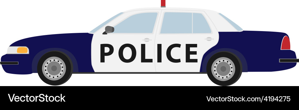Police car Royalty Free Vector Image - VectorStock
