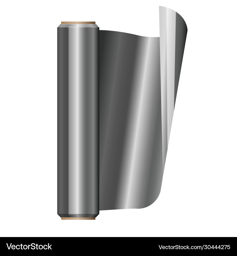 Roll aluminium foil Royalty Free Vector Image - VectorStock