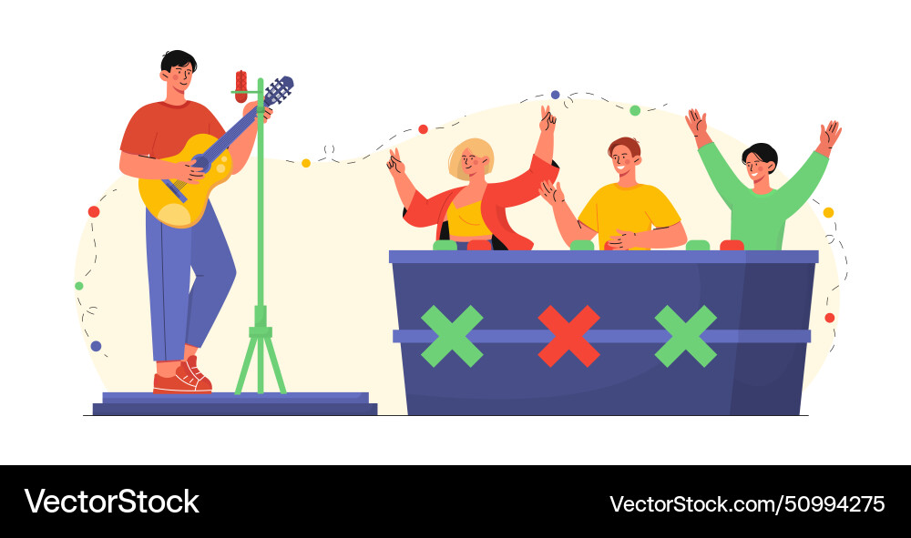 Talent show concept Royalty Free Vector Image - VectorStock