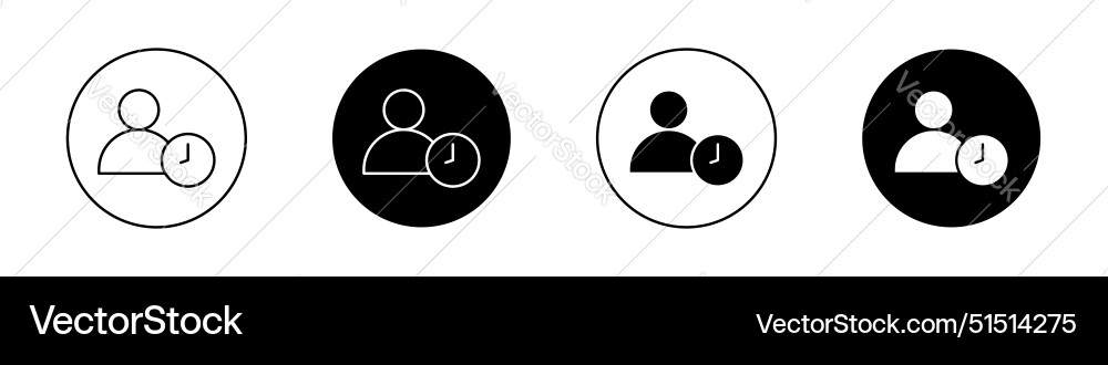 User time icon Royalty Free Vector Image - VectorStock