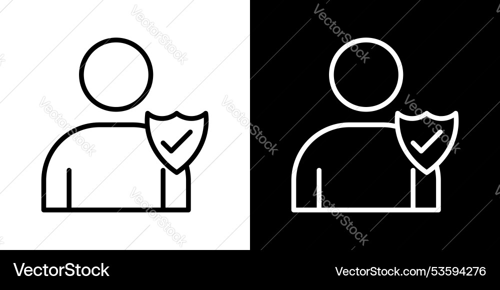 Beneficiary thin line icon set Royalty Free Vector Image