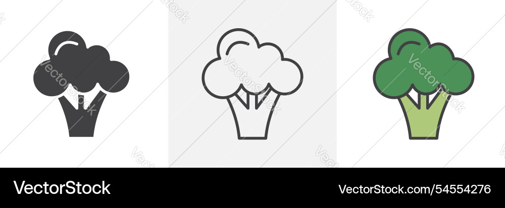 Broccoli icon Royalty Free Vector Image - VectorStock