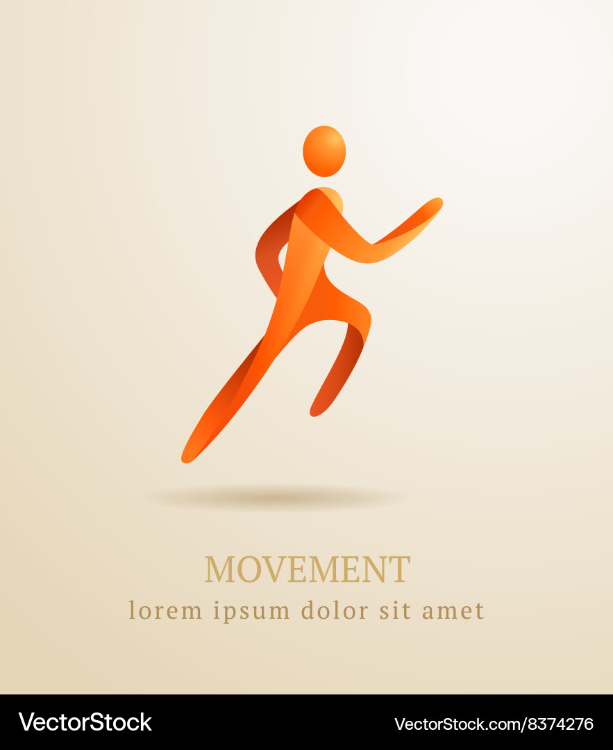 Business concept abstract human movement symbol Vector Image