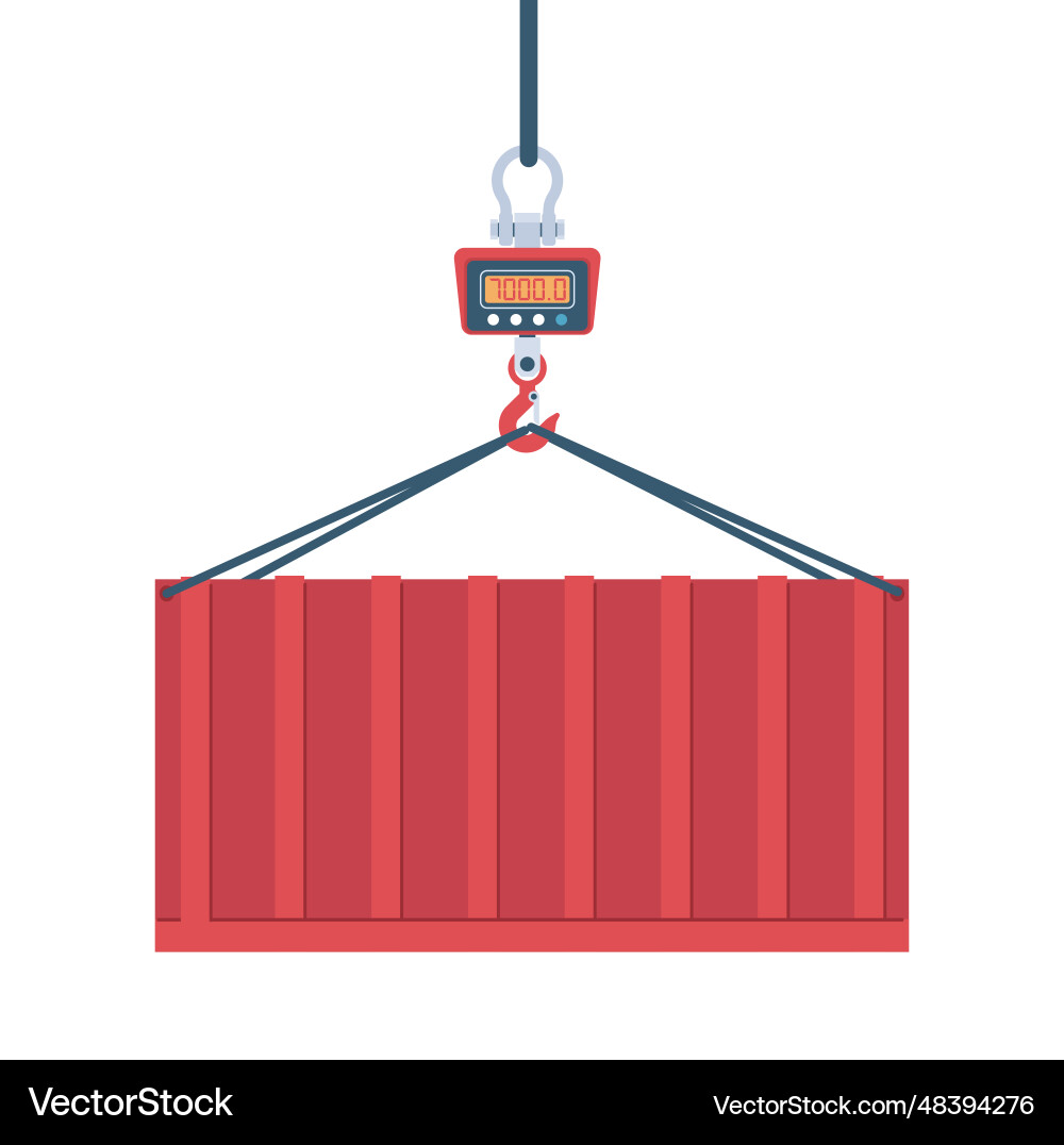 Electronic scales for weighing large items Vector Image