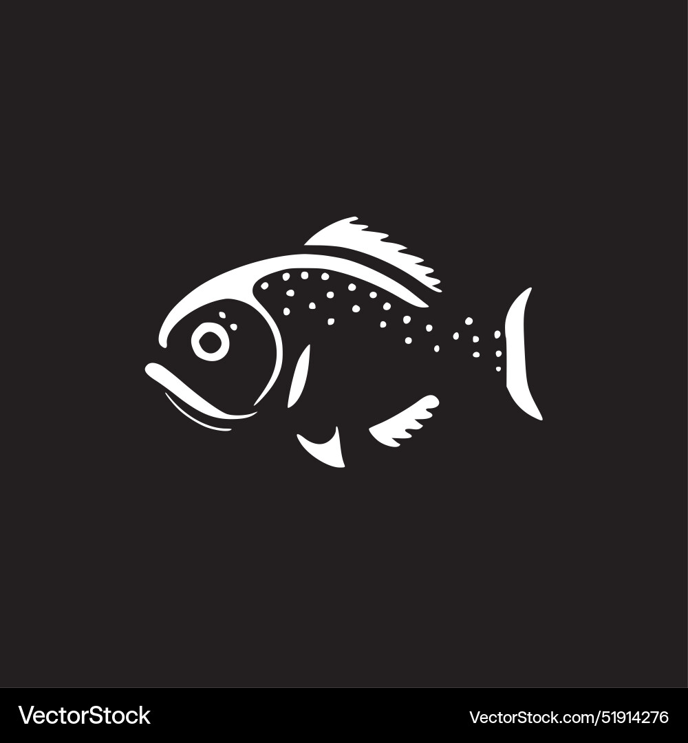 Fish - black and white isolated icon Royalty Free Vector