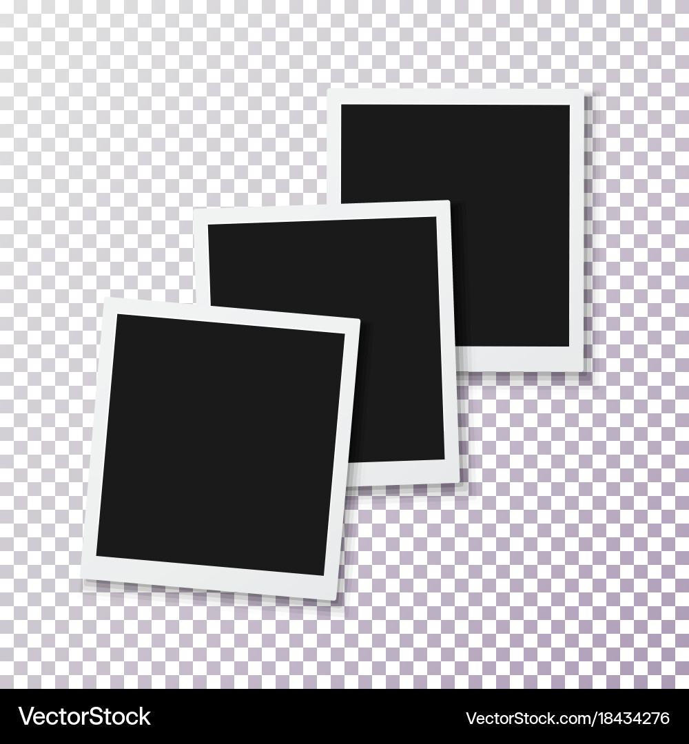 Photo realistic instant frame template Royalty Free Vector Photo realistic instant frame template Royalty Free Vector