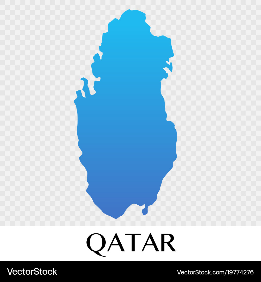 Qatar Map - Geographic Representation Royalty Free Vector
