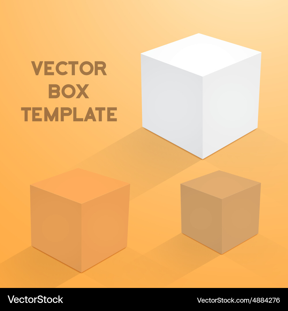 Realistic 3D Shipping Box Royalty Free Vector Image