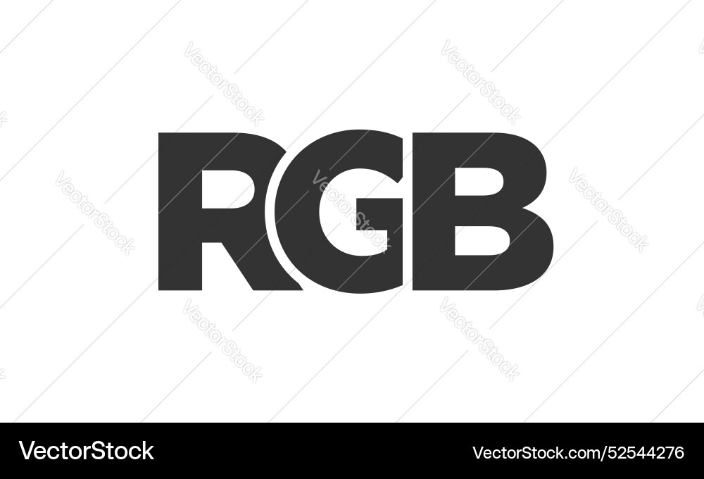 Rgb logo design template with strong and modern Vector Image