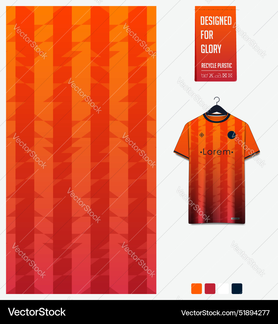 Soccer jersey design in vertical stripe pattern Vector Image