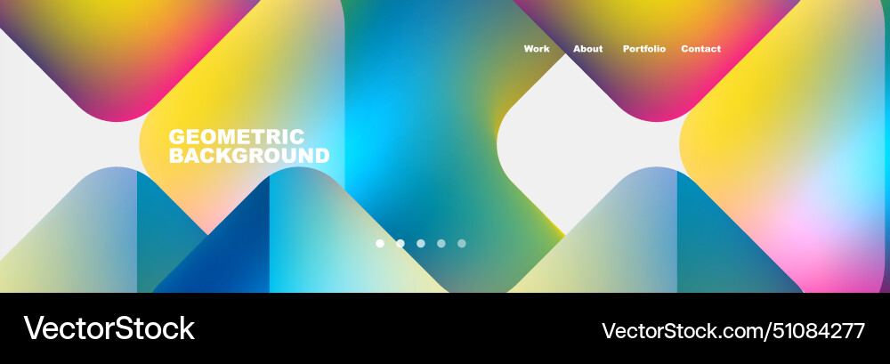 Vibrant geometric background with rainbow of Vector Image