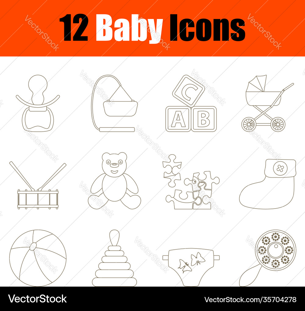 Baby icon set Royalty Free Vector Image - VectorStock