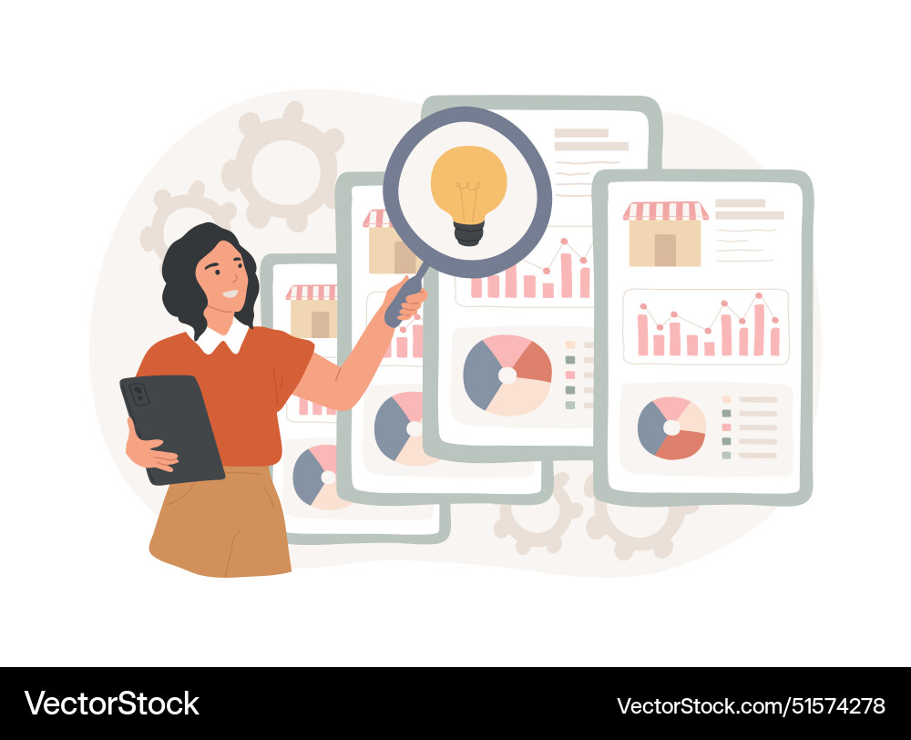 Competitor research isolated concept Royalty Free Vector